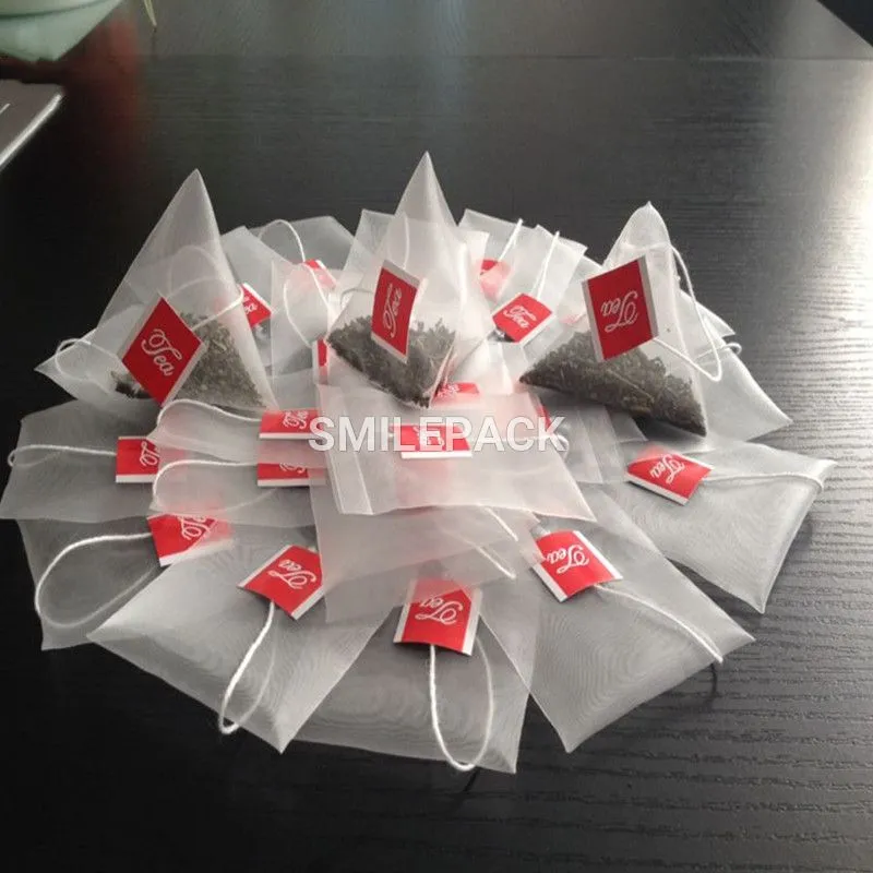55*70mm-65*80mm Nylon Pyramid Tea Bag imported nylon triangle tea bag ...