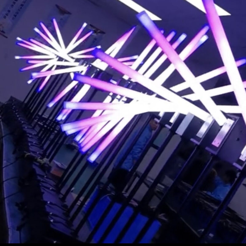 DMX512 360 Degree LED Pixel Tube 3d Dmx Tube 16pixels Per Meter 3D DMX ...