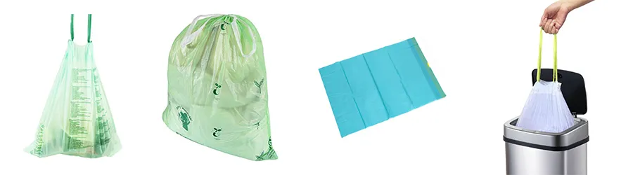 Compostable Draw-String Garbage Bags