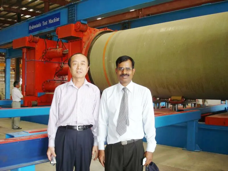 Successful Installation & commission of GRP Pipe Hydrostatic Test Machine
