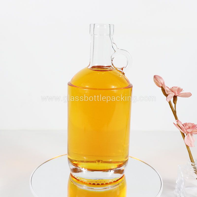 750ml Finger Loop Handle Glass Bottle For Whisky Gin Spirits