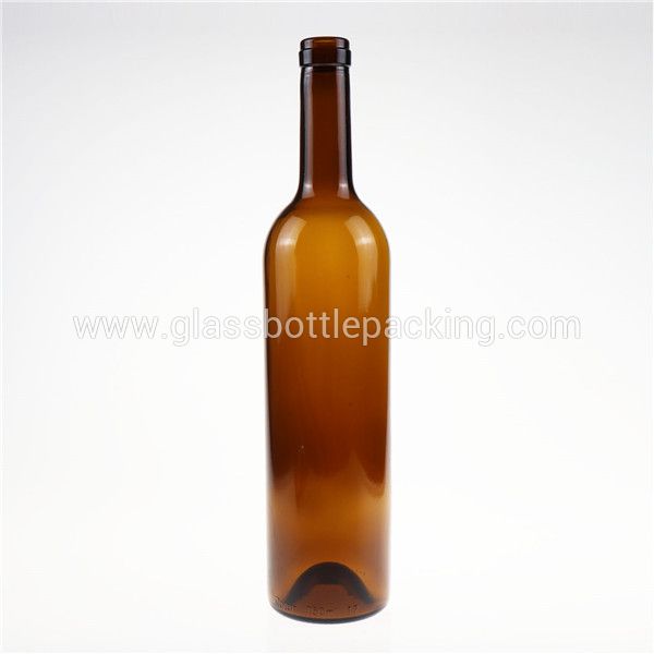 Dark brown 750ml wine bottle
