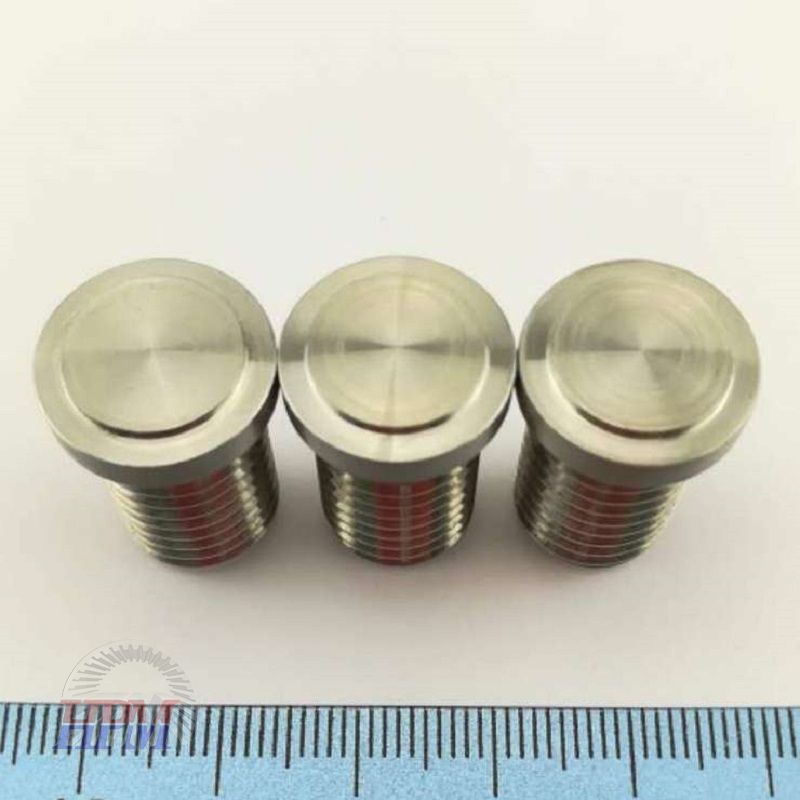 Custom 5/8" Stainless Steel End Plug: 1/2"-13UNC x20Lg CNC Machined