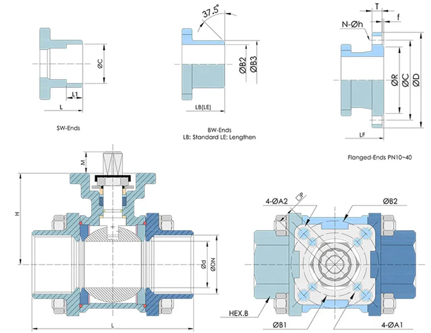 Threaded Ball Valve And Welded Ball Valve