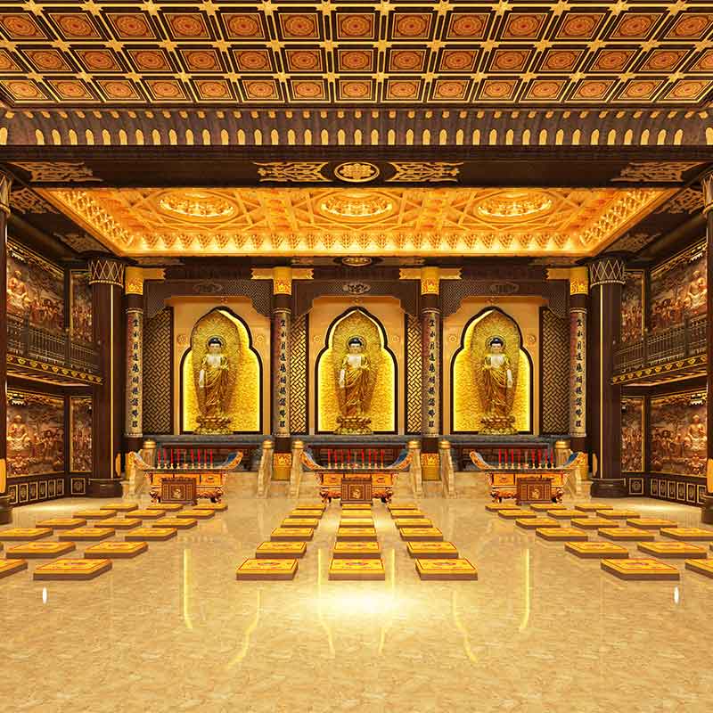 Buddhist Temple Interior