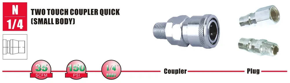 Nitto Hose Fitting Air Quick Coupler 20SH Two Touch Hose Barb Coupling ...