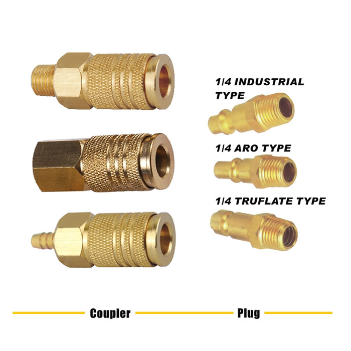 Universal Interchange Quick Release Couplings LU12-2 Brass 1/4 NPT ...