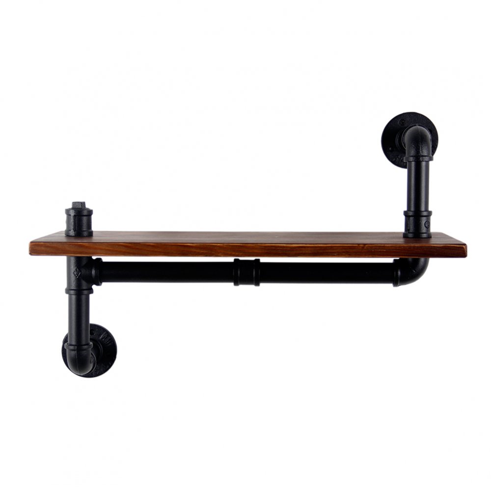 Eisho Rustic Metal Floating Wall Shelf Unit Bookshelf Hanging Wall Shelves