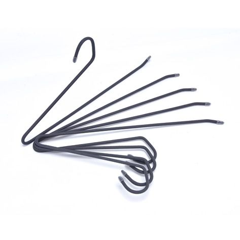 BALANCED Z SHAPE SINGLE ONE LAYER PANT WIRE FABRIC COVER METAL HANGER