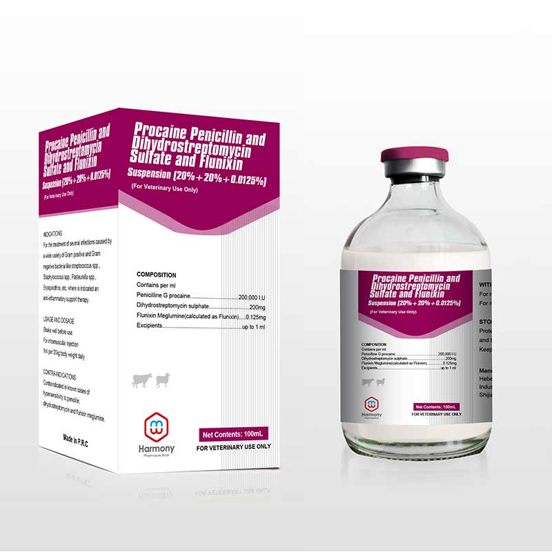Procaine Penicillin and Dihydrostreptomycin Sulfate and Flunixin suspension 20 20 0.0125