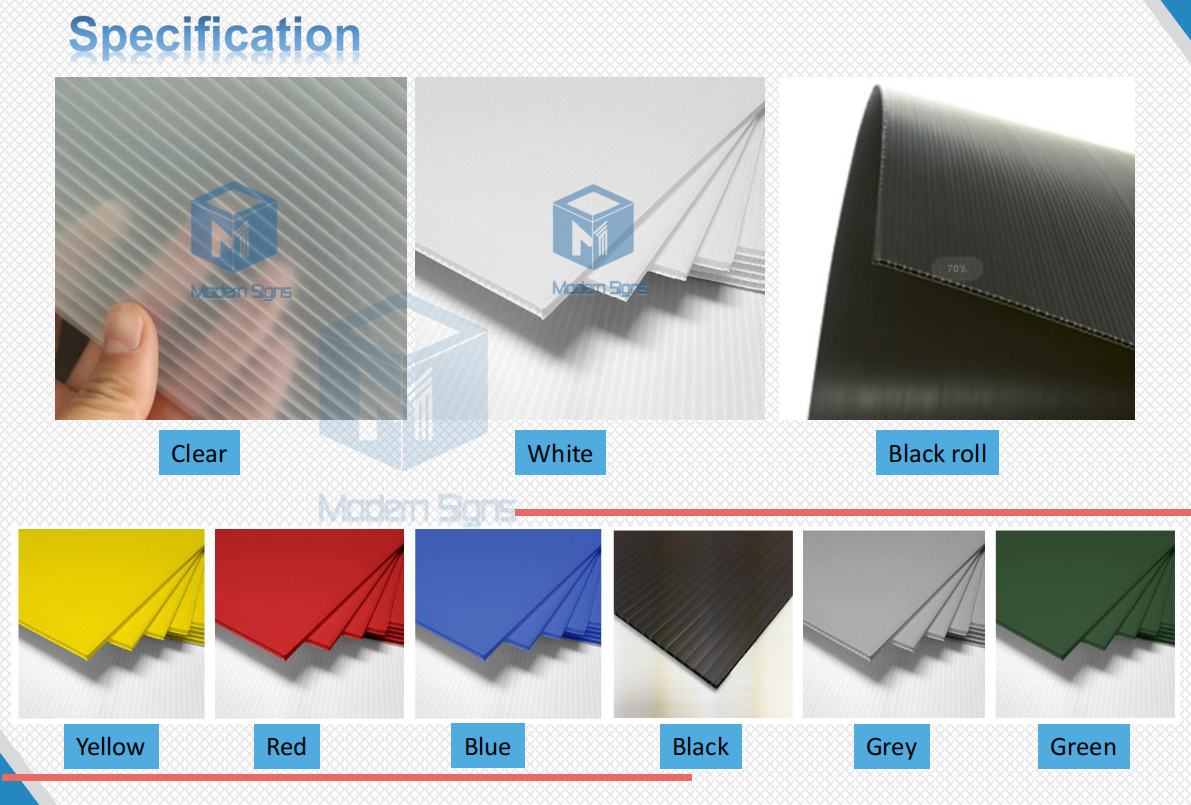 anti-uv PP coroplast corrugated sheet