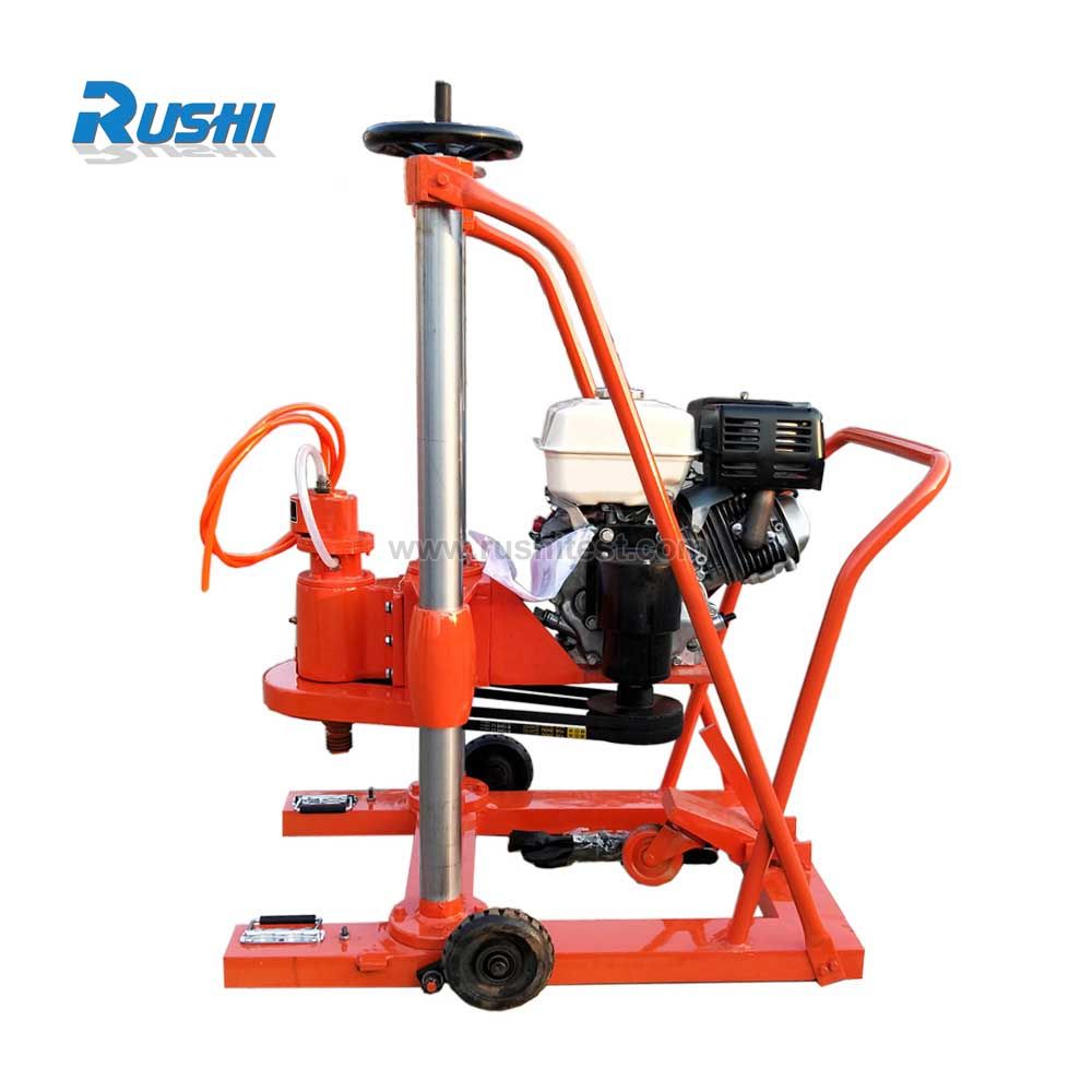 The concrete Core drilling machine, petrol engine powered road building ...