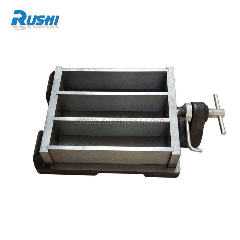 Three gang mould for prisms 40x40x160 mm are used to produce the mortar ...