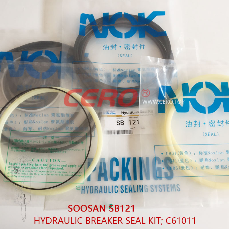 Soosan SB121 الهيدروليكية الكسارة ختم كيت C61011 C6X003 SB121TS-P SB121TR-F