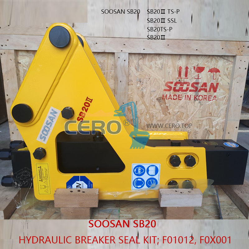 SOOSAN SB20 Breaker Seal Kit F01012 F0X001 SB20Ⅱ SB20TSP SQ20