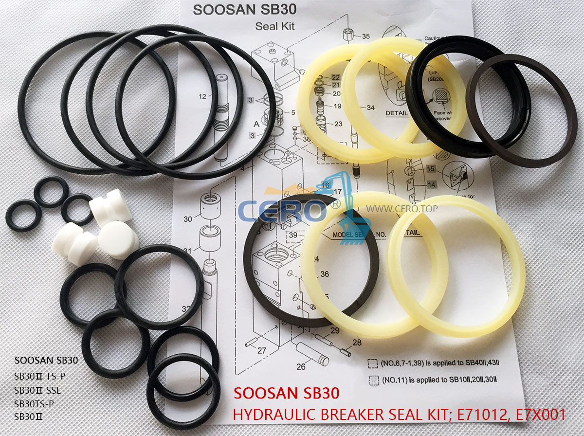 Kit de sello de interruptor SOOSAN SB30 E71012 E7X001 SB30Ⅱ SB30TS-P