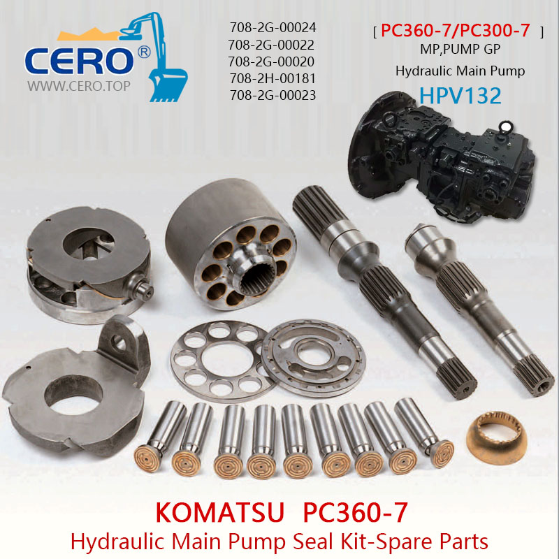Komatsu PC360-7 Main Pump HPV132 Seal Kit 708-2G-00024 708-2G-00022 PC300-7