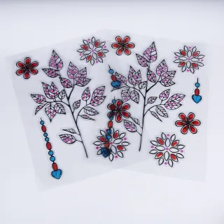 Glitter 3D Pop up Sticker Sheet For Wall Decoration