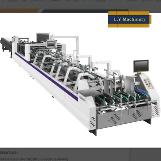 High speed 4&6 points folder gluer with lock bottom