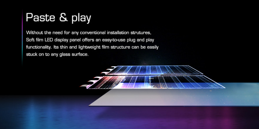 High Brightness Super Thin and Soft Flexible High Transparency Film LED ...