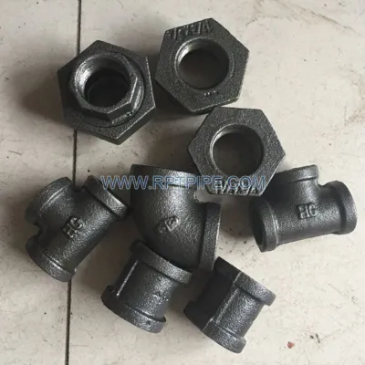 Tee- Banded Black Malleable Iron Pipe Fittings with BS Thread