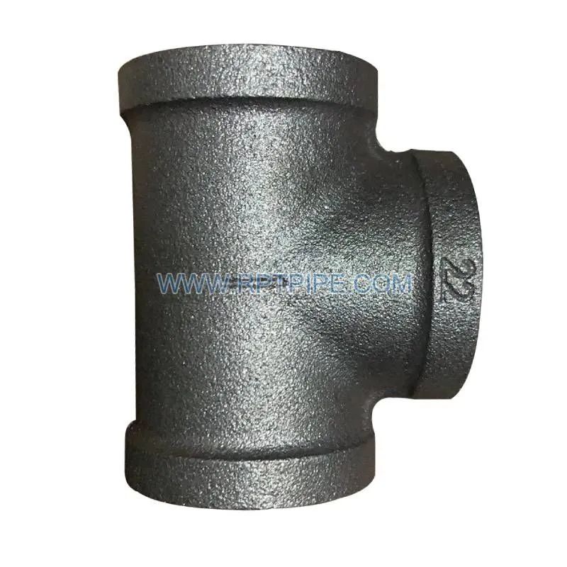 Tee- Banded Black Malleable Iron Pipe Fittings with BS Thread
