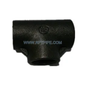 Tee- Banded Black Malleable Iron Pipe Fittings with BS Thread