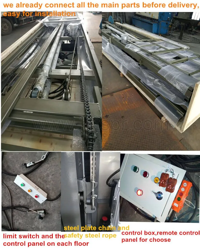 Hydraulic Leading-rail Cargo Lift Platform