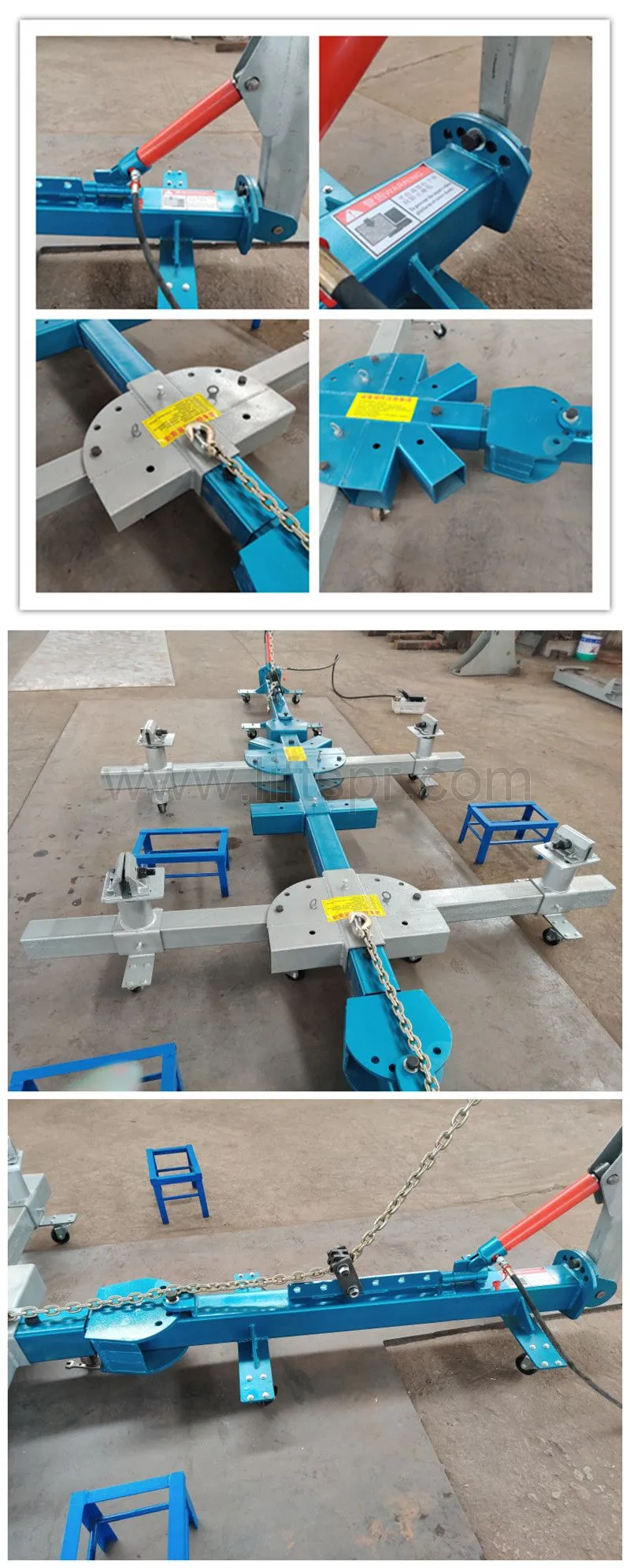 Portable Auto Body Collision repair machine with 2 lift towers model SP-V6C