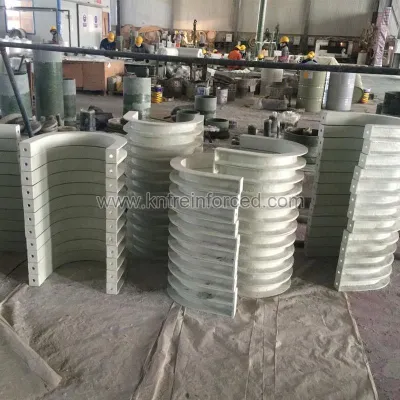 non-standard shaped GRP product is manufactured by mold contact method ...