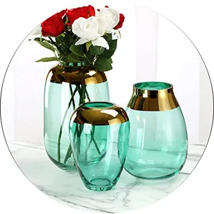 Wholesale New Classical Home Wedding Decoration Color Gold Flower Glass ...