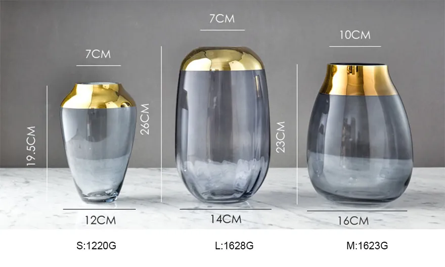 Wholesale New Classical Home Wedding Decoration Color Gold Flower Glass ...