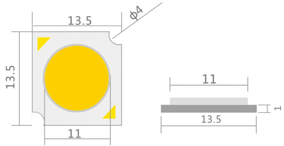 High CRI 90 3-20W COB Chip, 3W COB LED