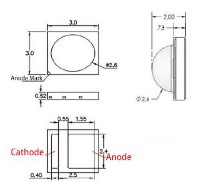 deep red led, hyper red chip, 3030 hyper red 660nm