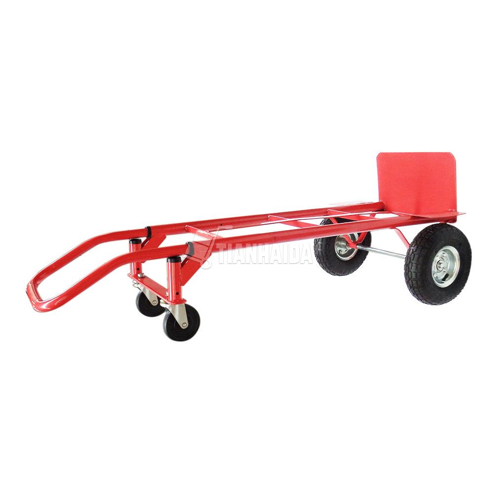 2 IN 1 Folding/Foldable Hand Truck Trolley Cart Dolly with Flat Free ...