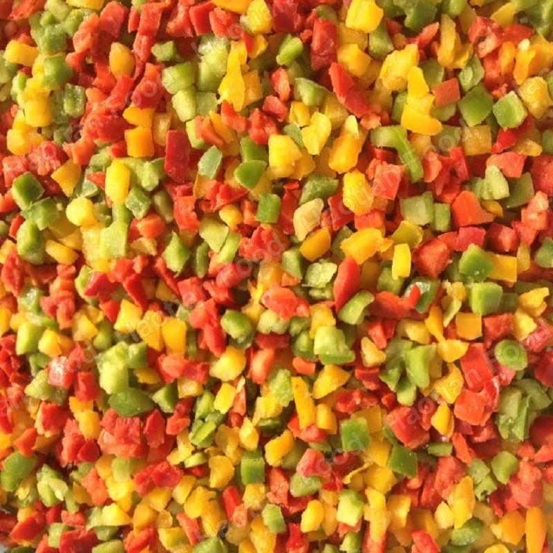 IQF Green & Red & Yellow Pepper dices and slices