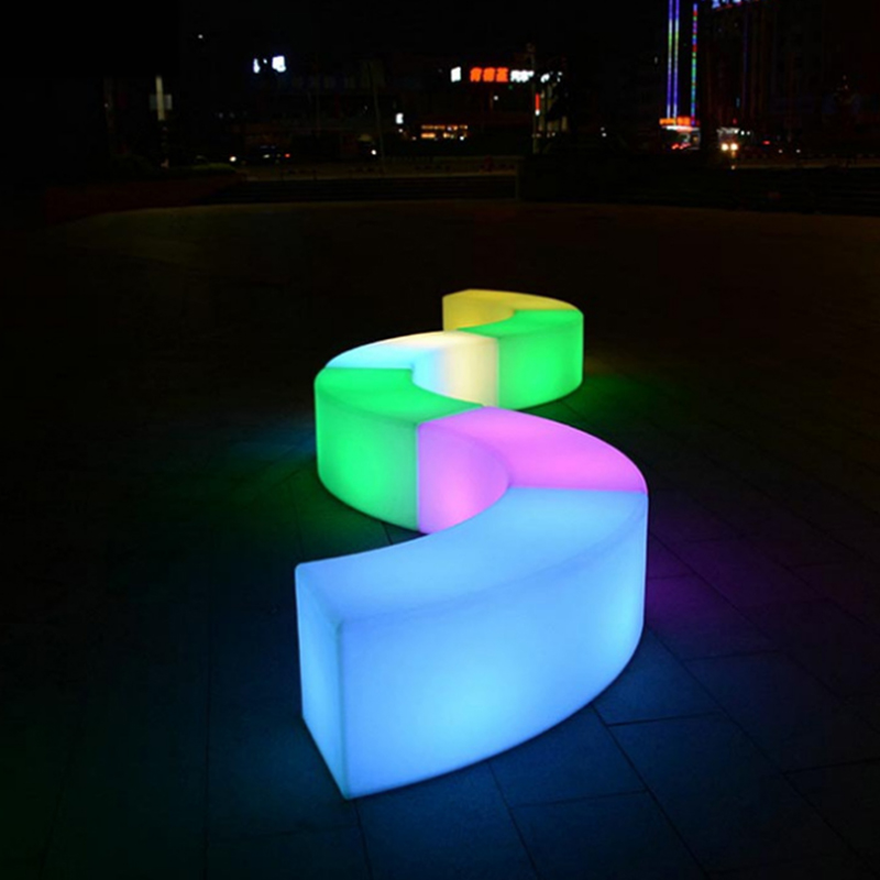Led outdoor furniture chairs/waterproof outdoor park garden led chairs
