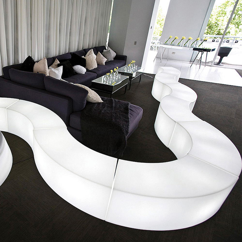 Led outdoor furniture chairs/waterproof outdoor park garden led chairs