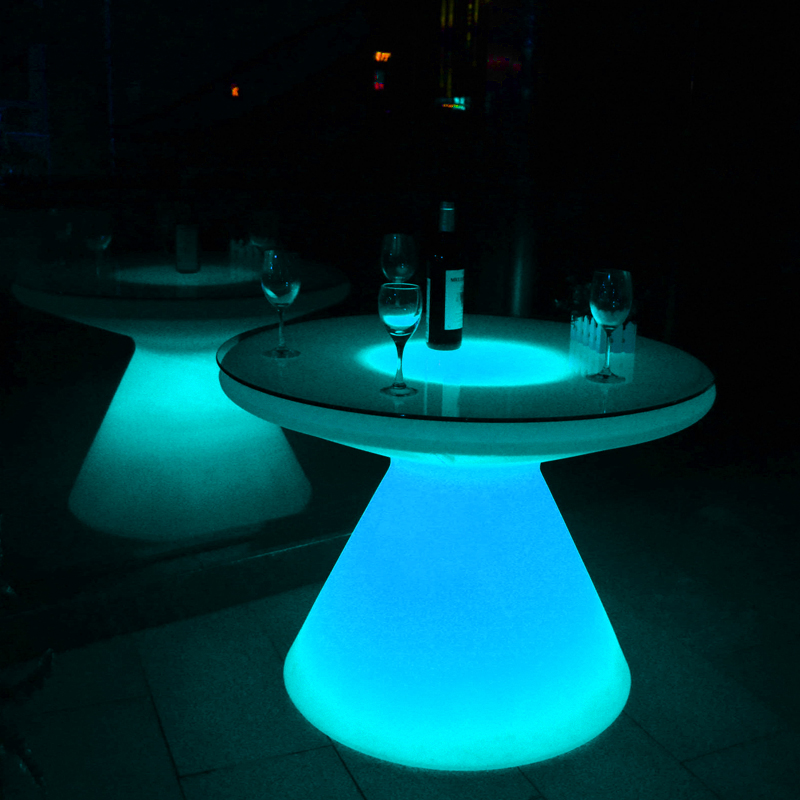 LED furniture plastic nightclub bar LED cocktail table