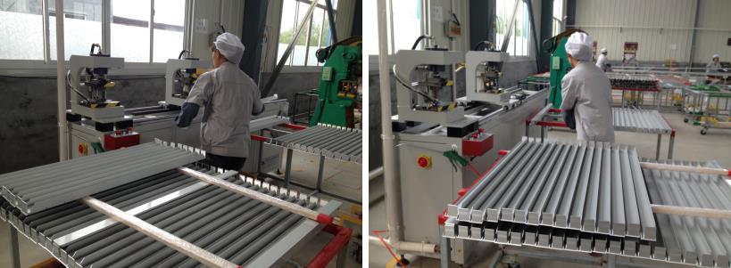 Automatic pv solar aluminum frame punching machine