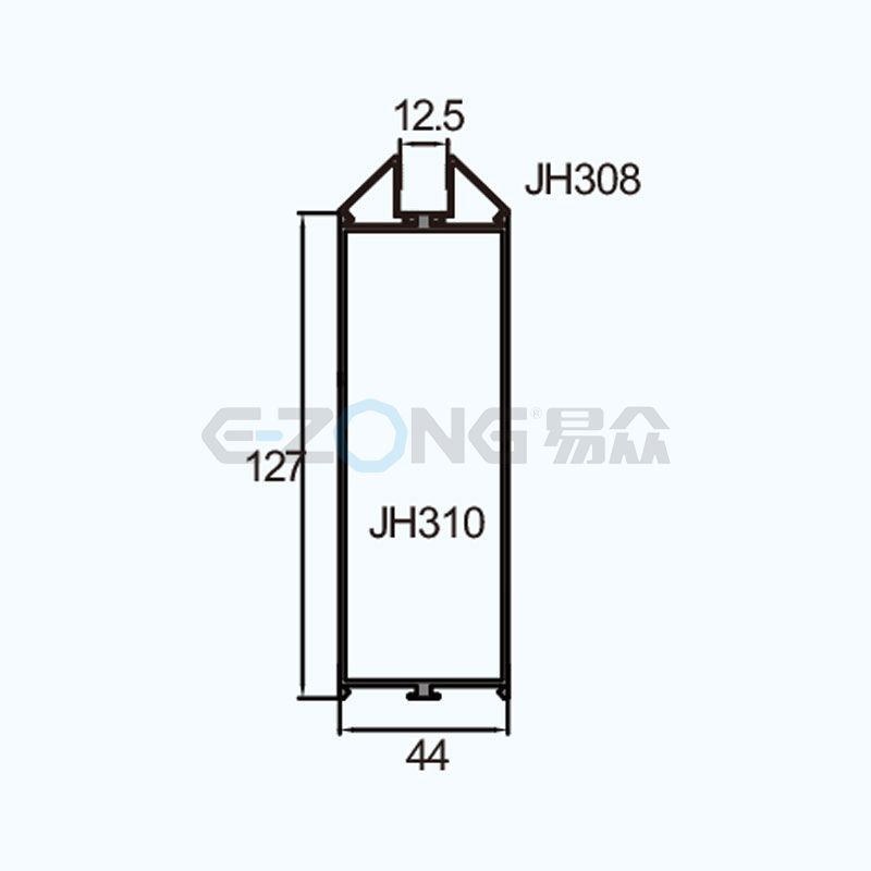 JH308 & JH310 Profil Aluminium untuk Pintu dan Jendela