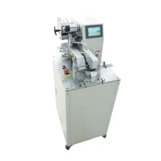 Semi auto label wrapping machine for cables wires