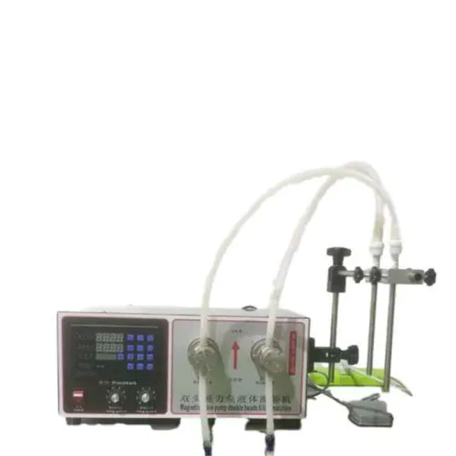 Tabletop dual head pump liquid filling machine