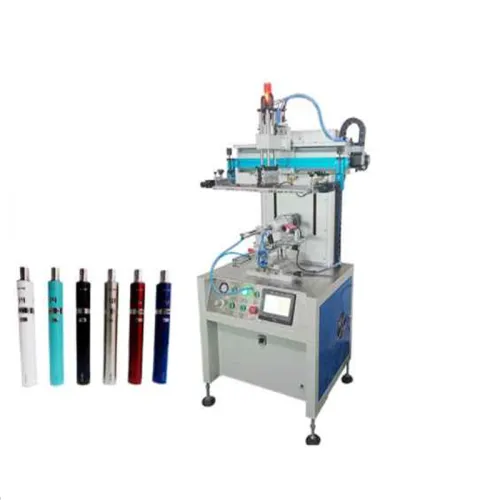 Semi auto screen printing machine for plastic tubes syringes