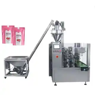 Automatic rotary powder pouch filling sealing machine