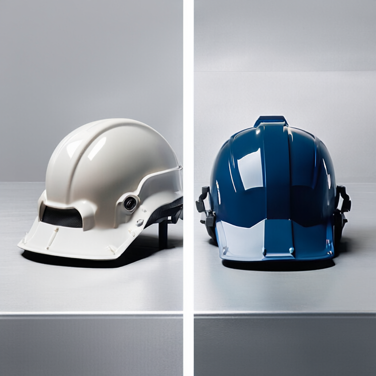 What is the difference between Type 1 and Type 2 safety helmet?