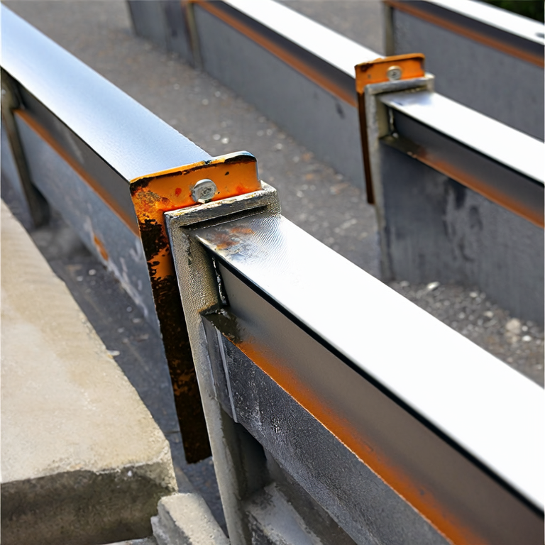 Common materials for guardrail posts