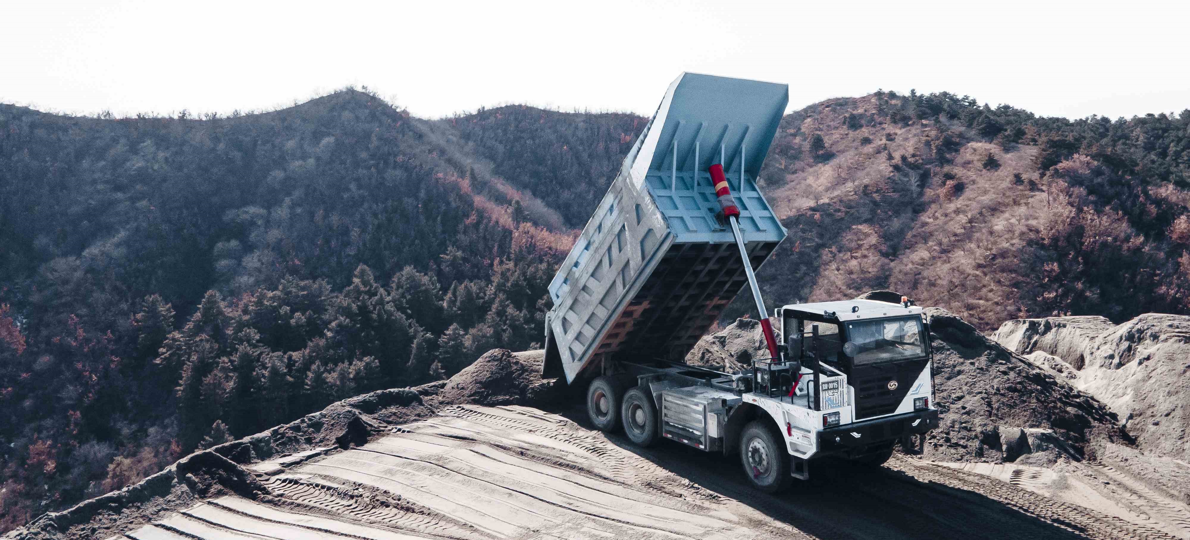 open pit mine truck