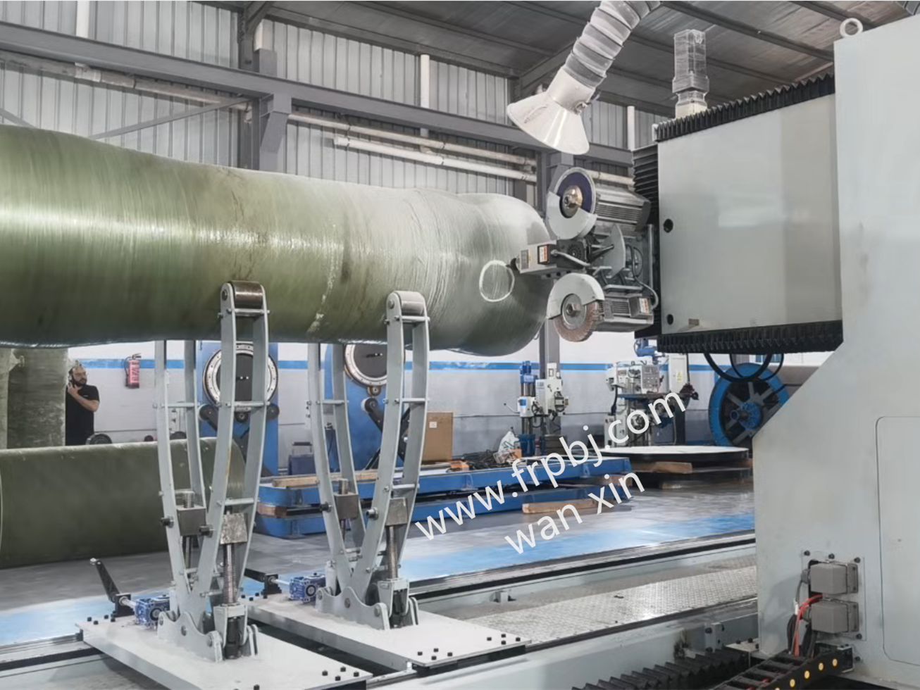 FRP Pipe Opening & Cutting Machine | Integrated Grinding Solution