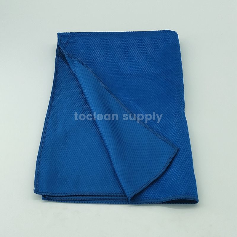 40x60cm 300gsm fish scale microfiber towel blue color